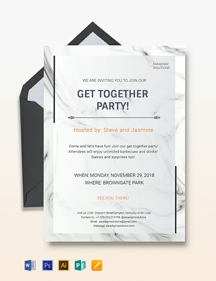 Office Get Together Invitation Wording