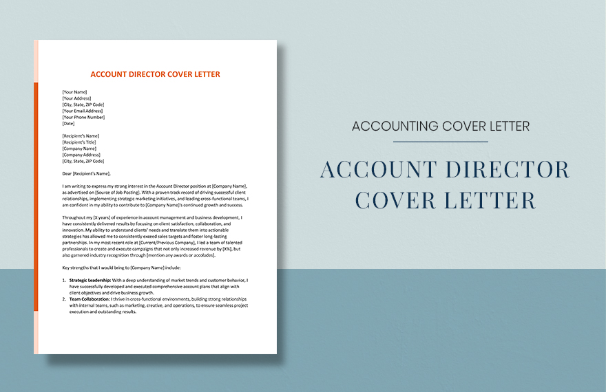 Free Account Director Cover Letter Download In Word Google Docs 