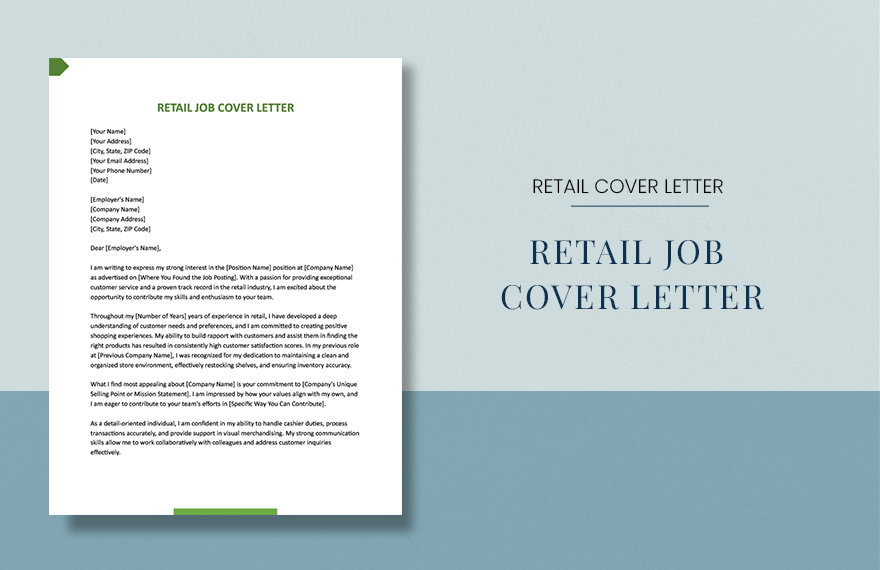 Free Retail Job Cover Letter Download In Word Google Docs Template