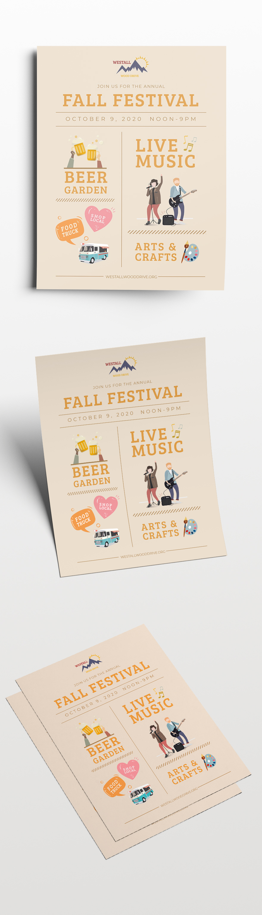 Spring Festival Flyer Template - Illustrator, InDesign, Word, Apple ...