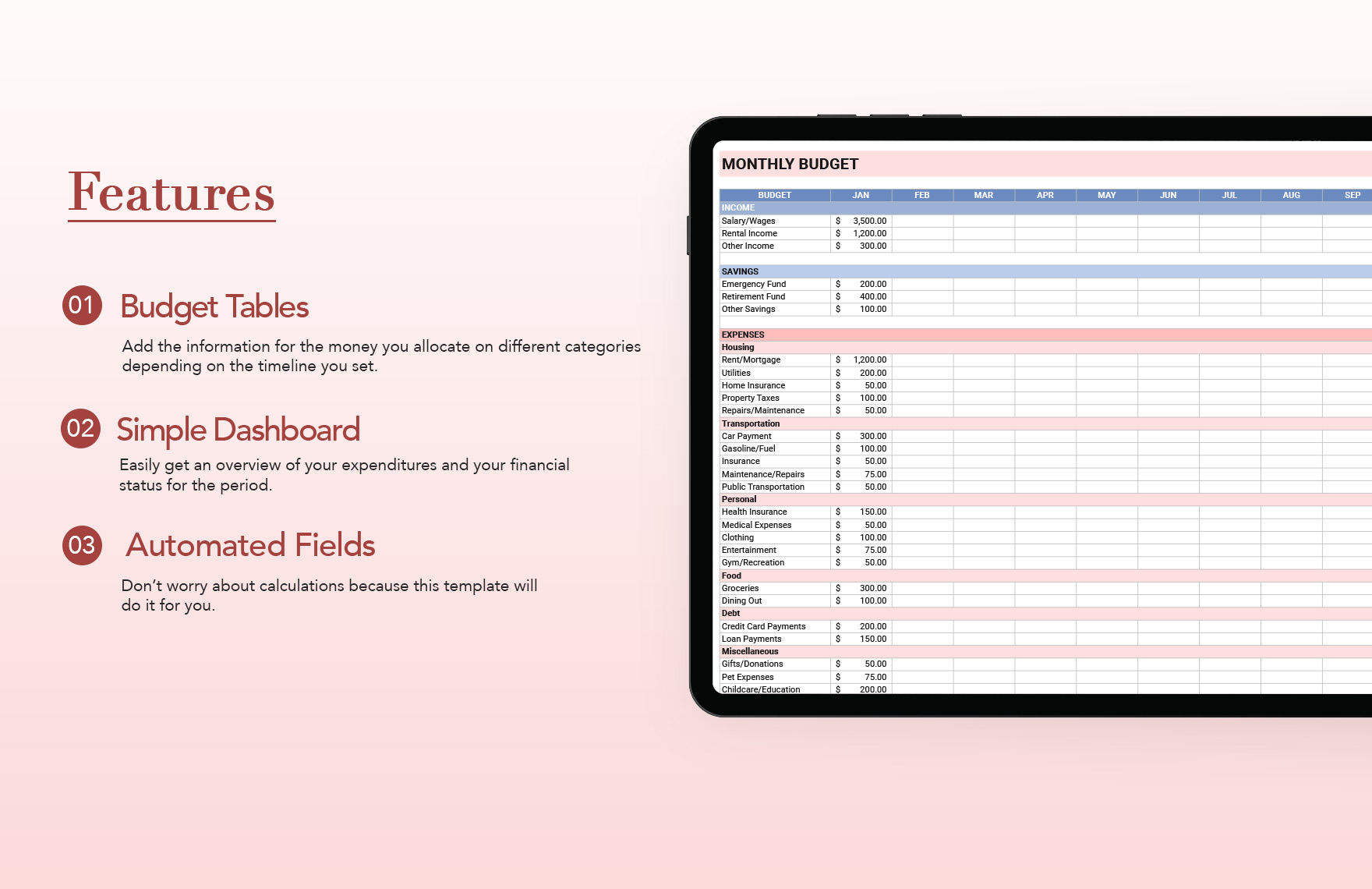 Free Budget Planner Template - Download in Excel, Google Sheets ...