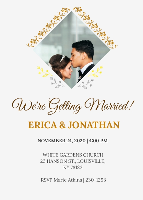 Photo Wedding Invitation Template