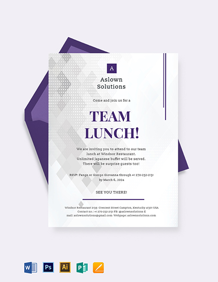 14 FREE Lunch Invitation Templates Download Ready Made Samples 