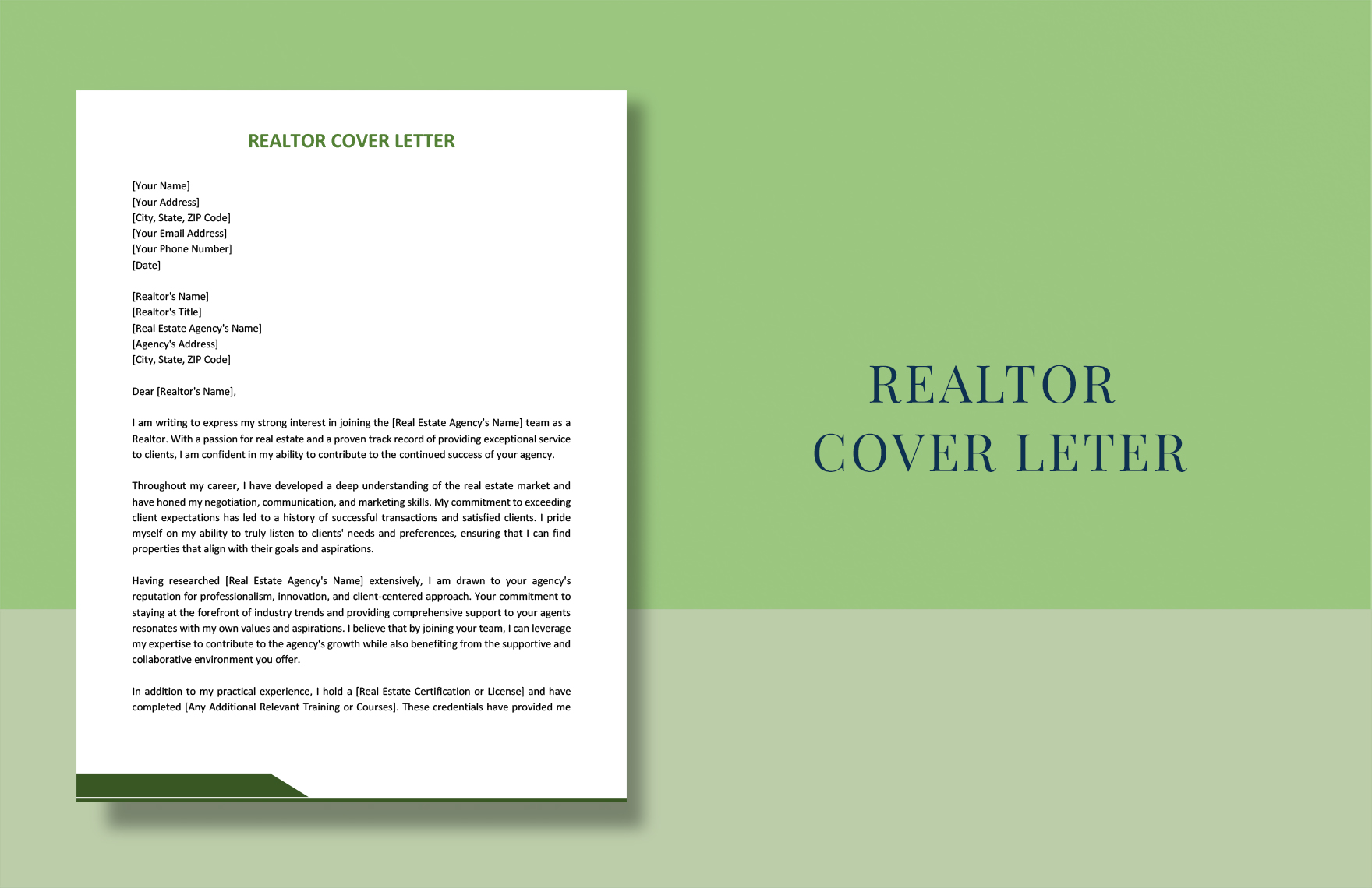 Realtor Cover Letter In Word PDF Google Docs Download Template Realtor Cover Letter In Word PDF Google Docs Download Template