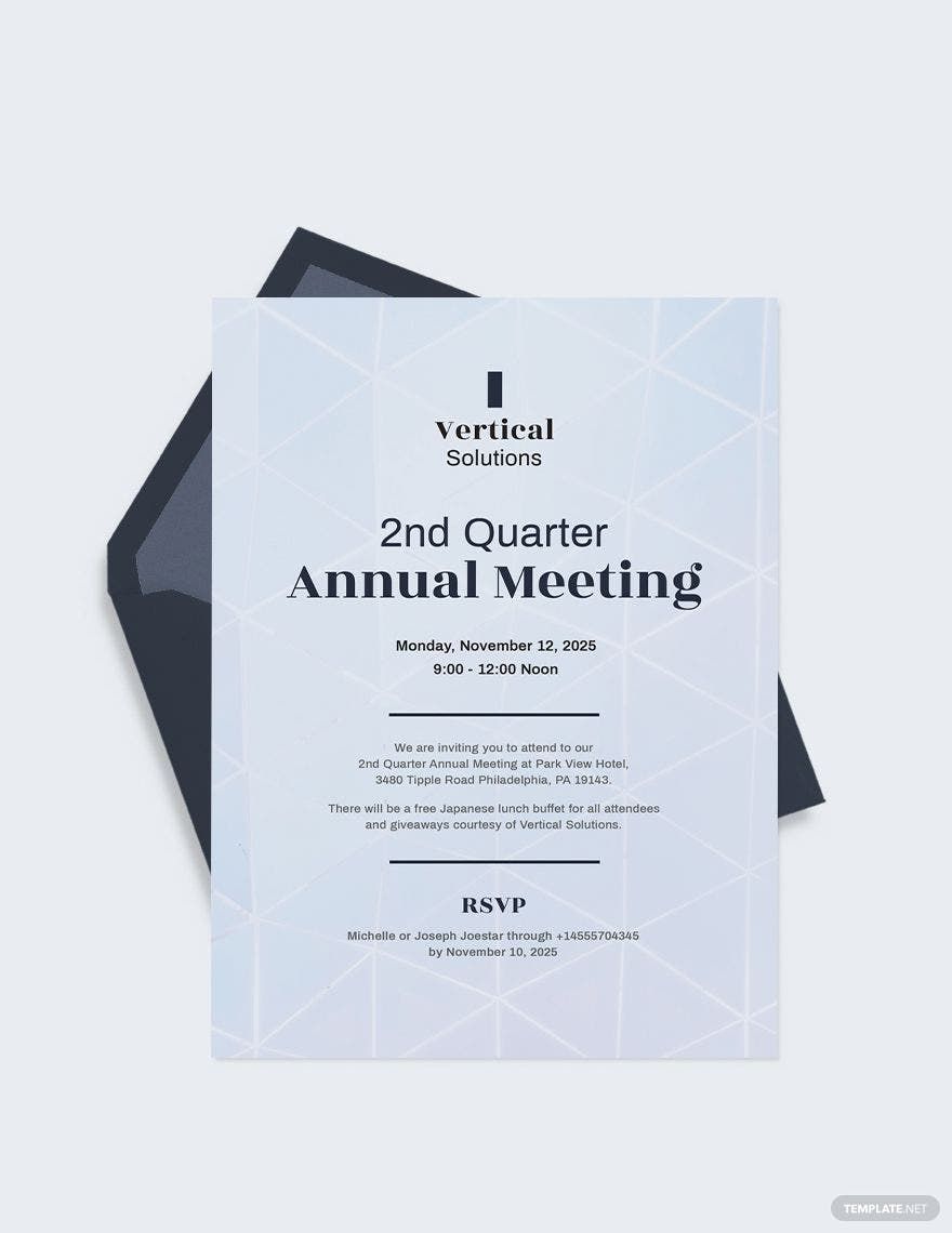 Annual Meeting Invitation Card Template Download In Word Google Docs 
