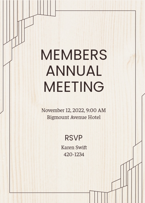 FREE Annual Meeting Invitation Template - Word (DOC) | PSD | InDesign ...