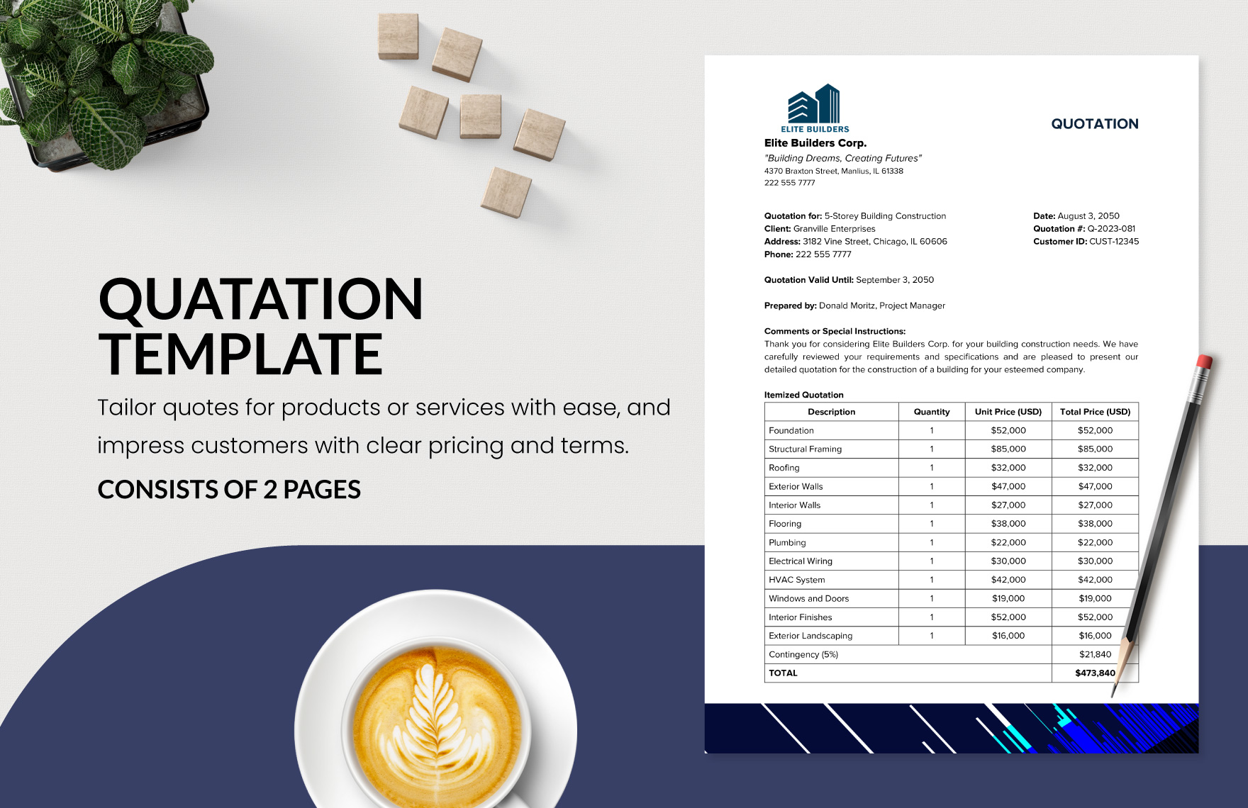 Free Quotation Template Download In Word Google Docs PDF Template