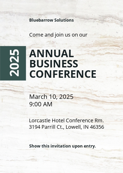 Business Conference Invitation Template