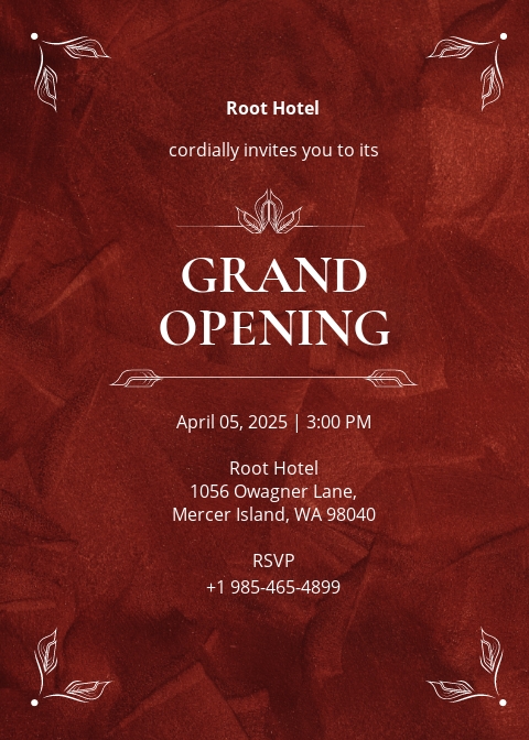 Grand Opening Invitation Template In Google Docs Illustrator InDesign 