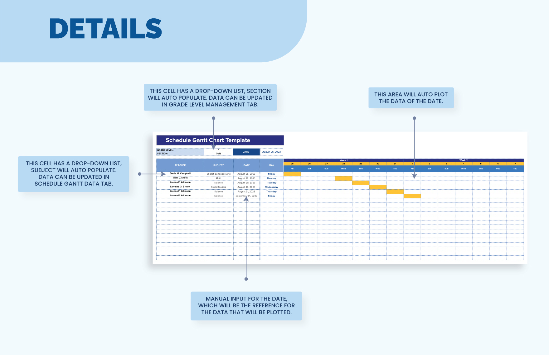 Schedule Gantt Chart Template - Download in Excel, Google Sheets ...