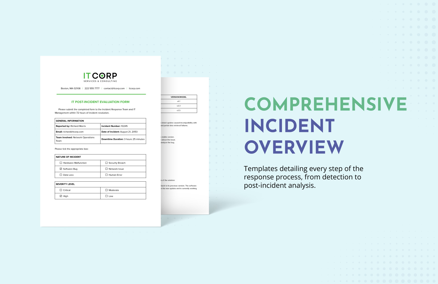 IT Post Incident Evaluation Form Template In Word PDF Google Docs IT Post Incident Evaluation Form Template In Word PDF Google Docs