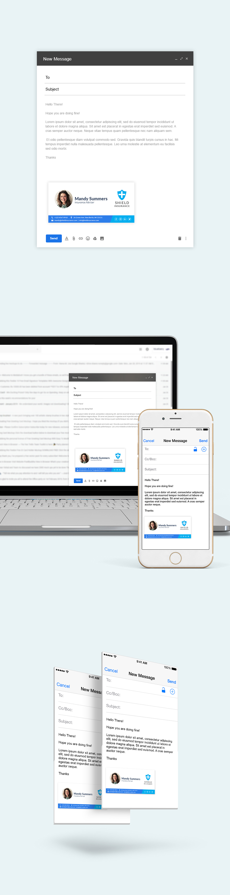 Software Engineer Email Signature Template - HTML5, Outlook, PSD ...