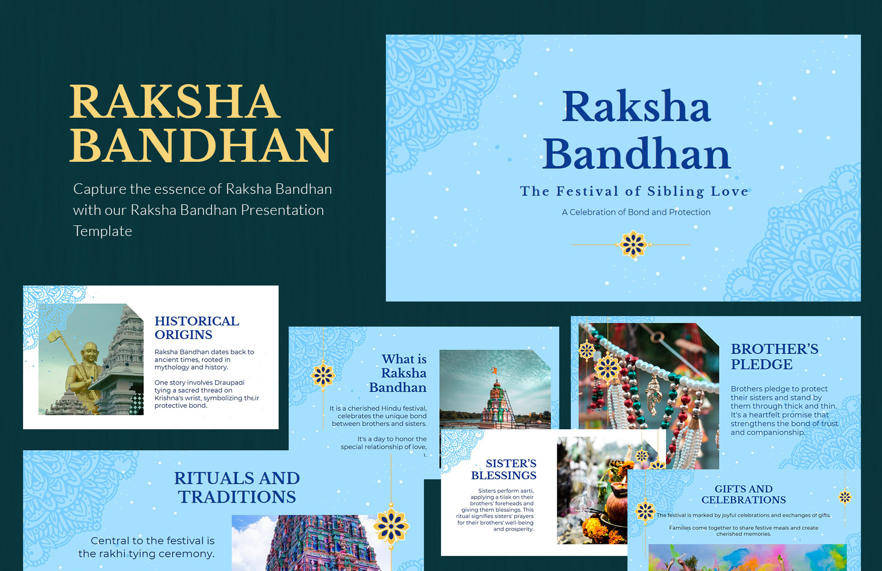 Free Raksha Bandhan Presentation Template Download In PDF PowerPoint 