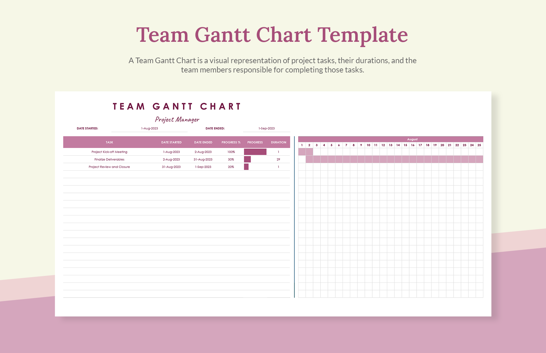 Team Gantt Chart Template Download In Excel Google Sheets Template