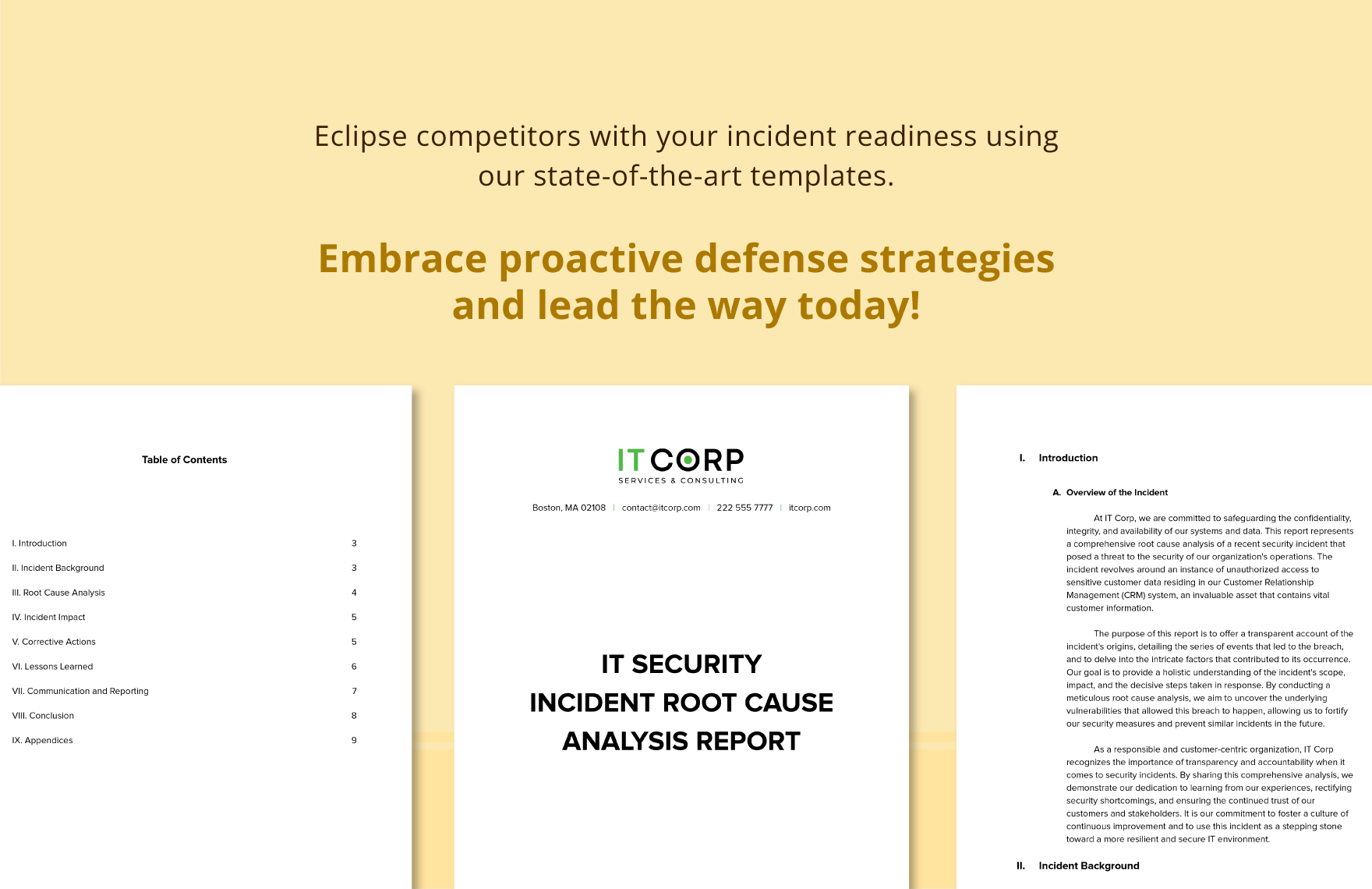 IT Security Incident Root Cause Analysis Report Template In Word PDF IT Security Incident Root Cause Analysis Report Template In Word PDF
