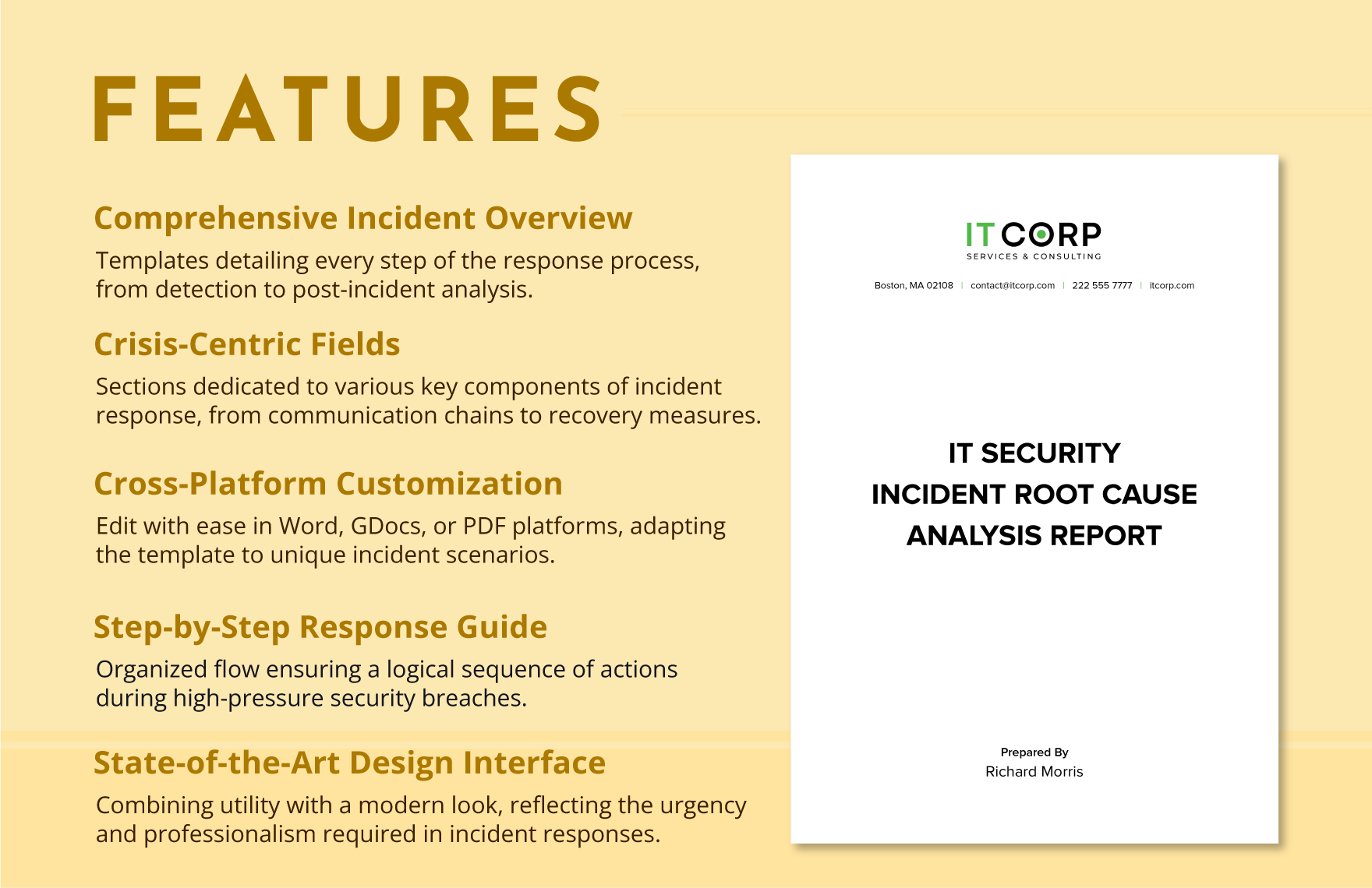 IT Security Incident Root Cause Analysis Report Template In Word PDF IT Security Incident Root Cause Analysis Report Template In Word PDF