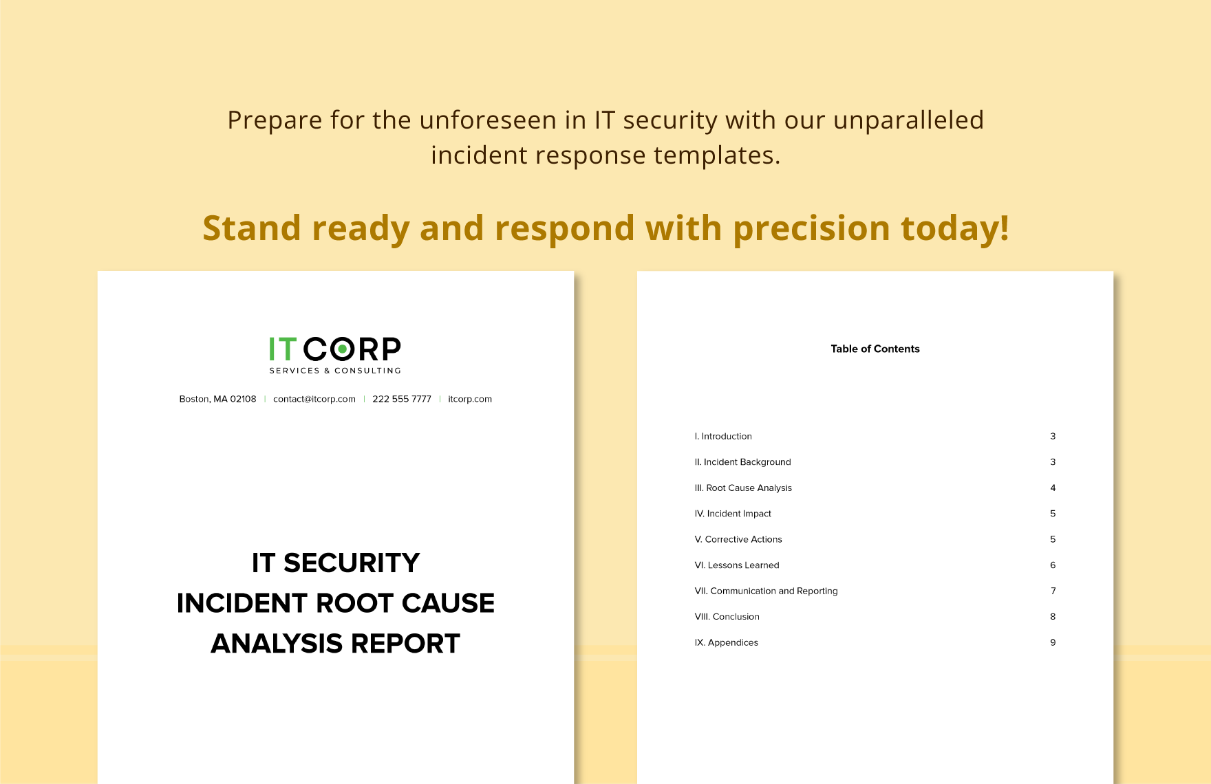 IT Security Incident Root Cause Analysis Report Template In Word PDF IT Security Incident Root Cause Analysis Report Template In Word PDF