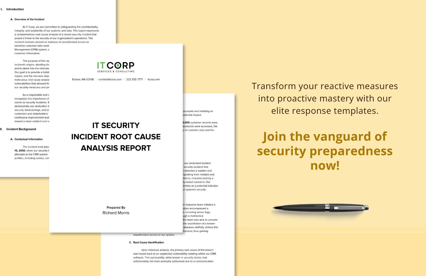 IT Security Incident Root Cause Analysis Report Template In Word PDF IT Security Incident Root Cause Analysis Report Template In Word PDF