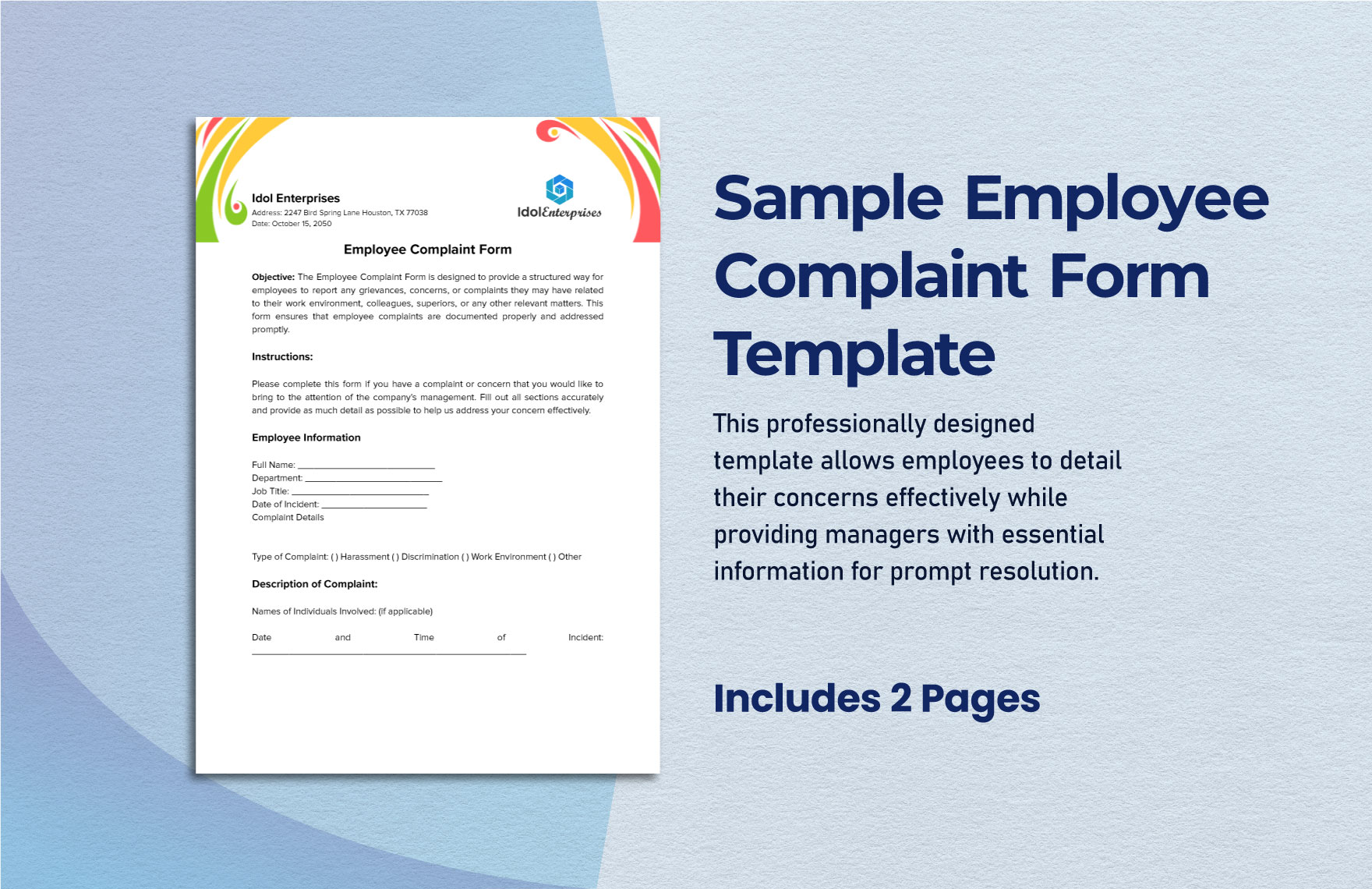 Sample Employee Complaint Form Template Download In Word Google Docs Sample Employee Complaint Form Template Download In Word Google Docs