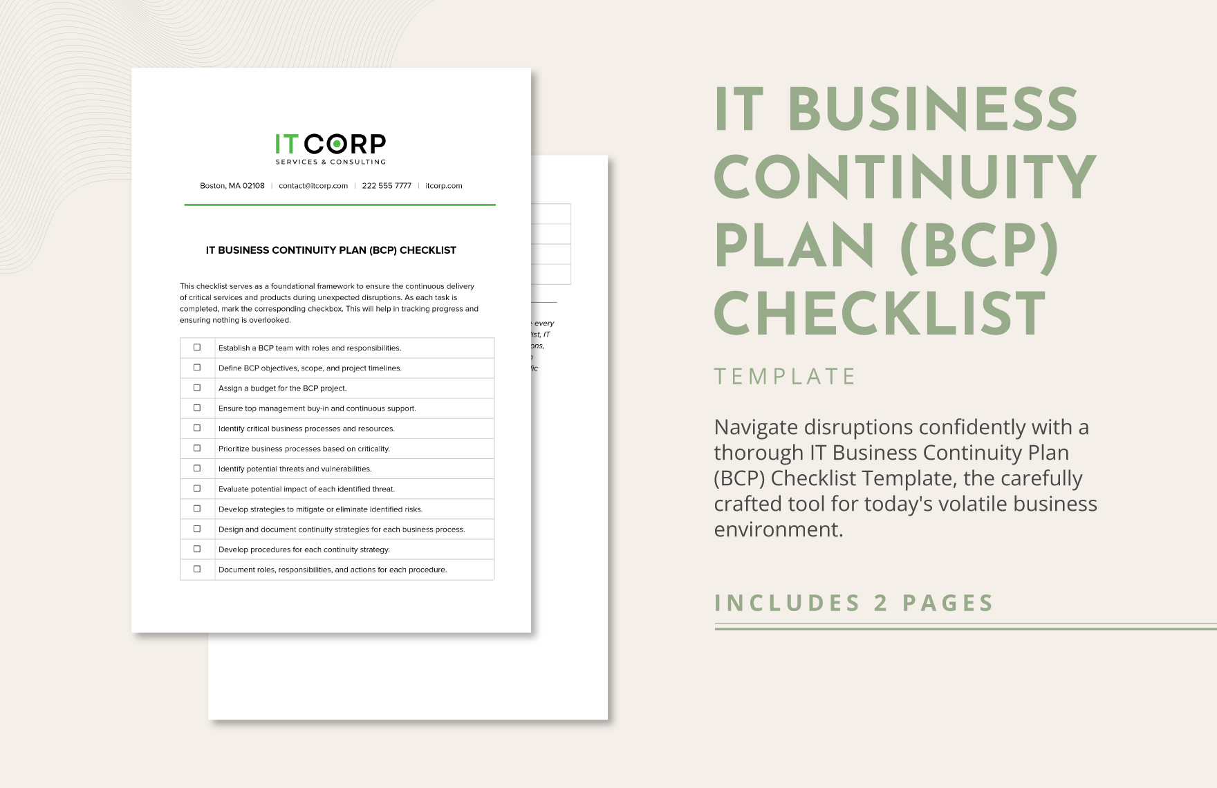 Business Continuity Plan Template Pdf Infoupdate