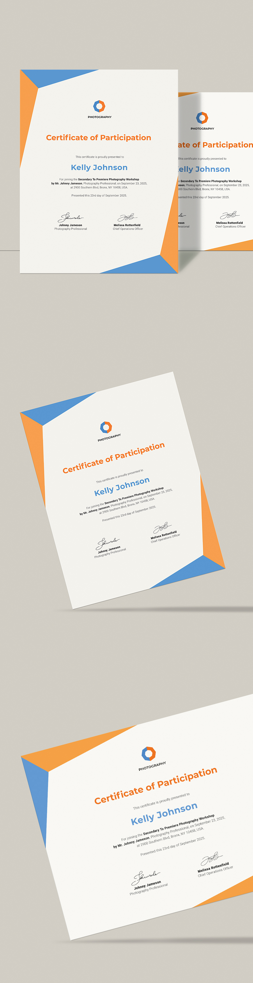 Free Creative Photography Participation Certificate Template - Google ...
