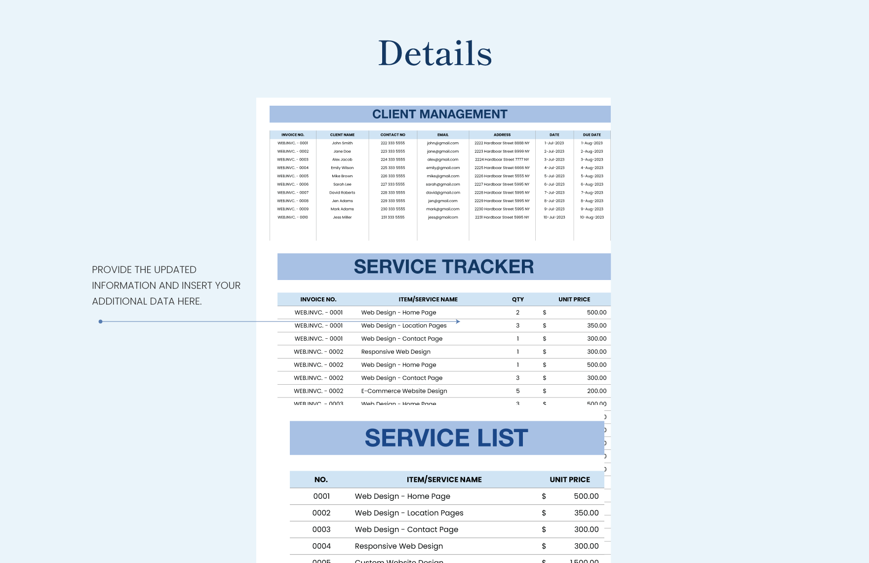 Web Design Invoice Template - Download in Excel, Google Sheets ...