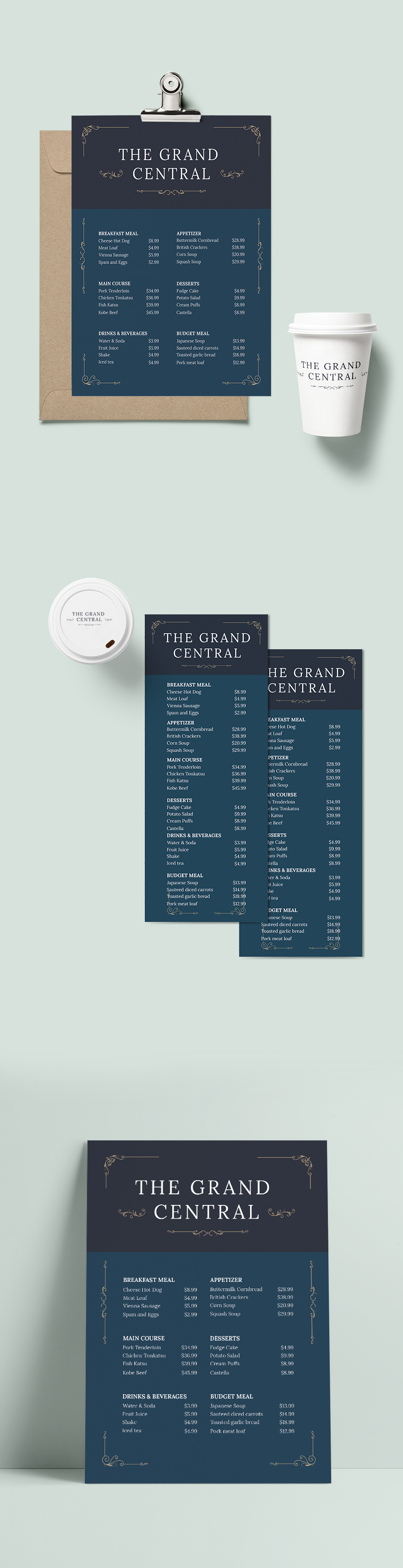 Elegant Menu Board Template - Google Docs, Illustrator, Word, Apple ...