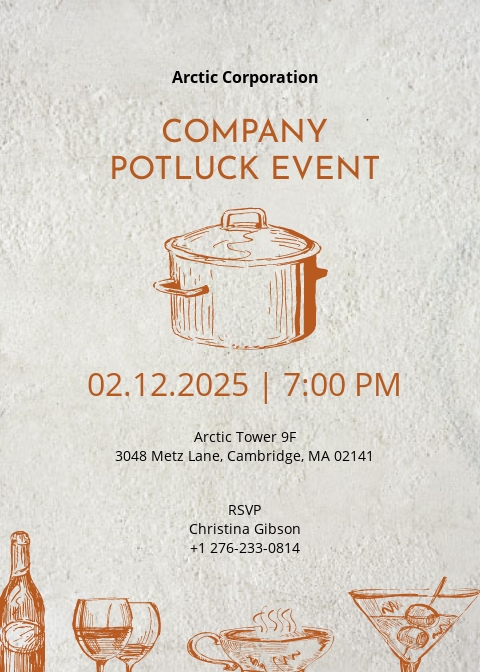 4+ FREE Potluck Invitation Templates [Customize & Download] | Template.net