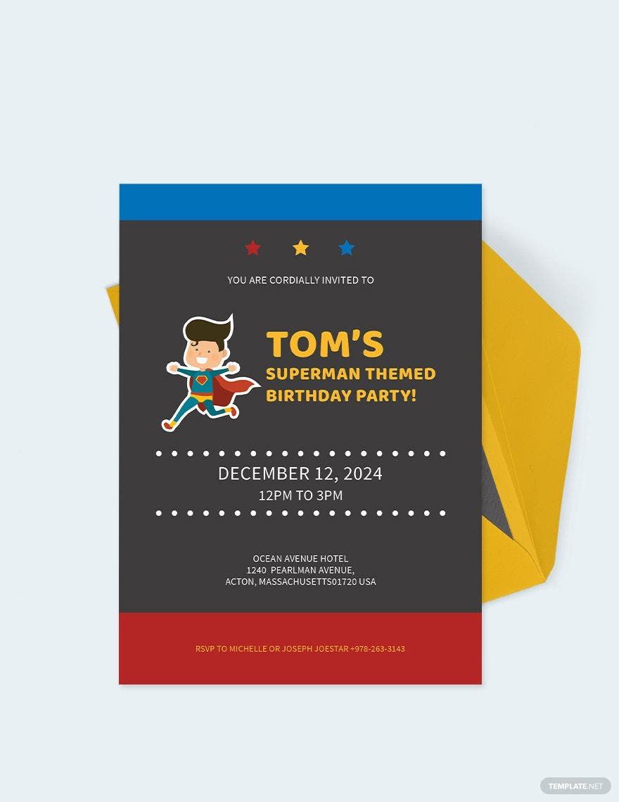 Free Superhero Birthday Party Invitation Template Download In Word 