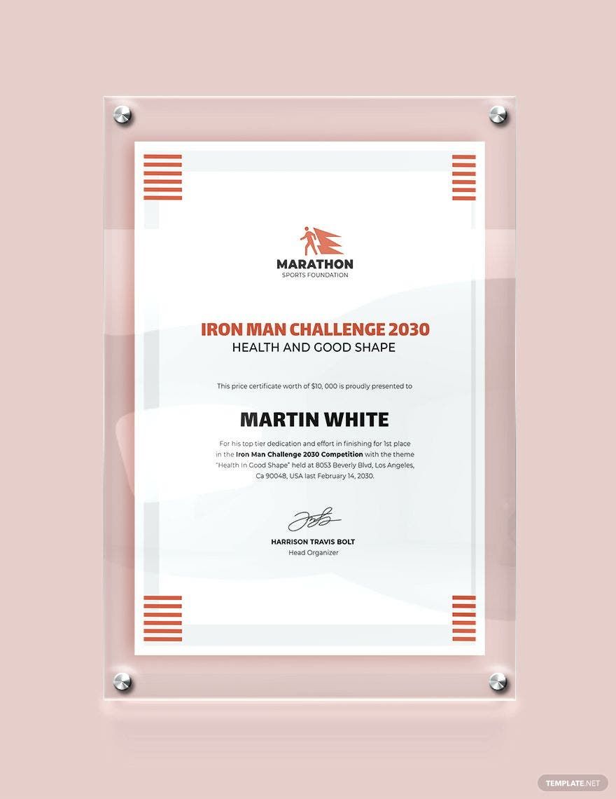 Free Modern Prize Certificate Template Google Docs Word Apple Pages 