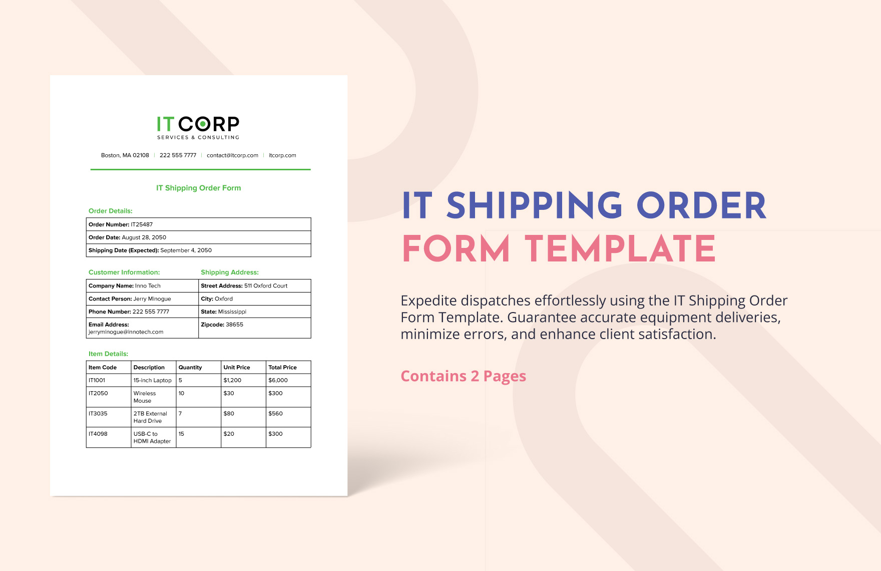 Construction Maintenance Work Order Form - Download in Word, Google ...