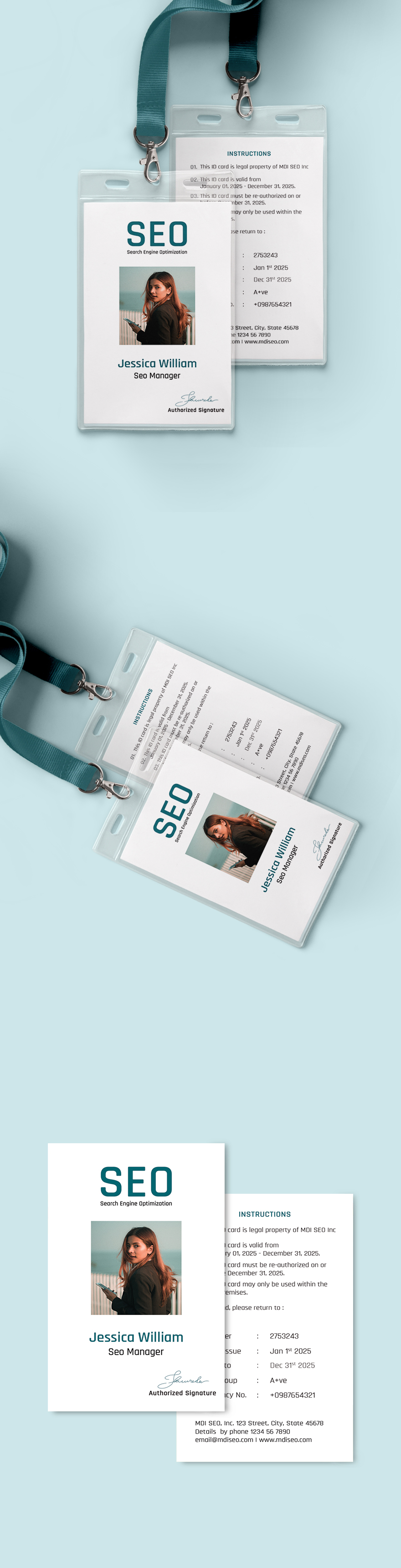 Soccer Identity Card Template - Illustrator, Word, Apple Pages, PSD ...