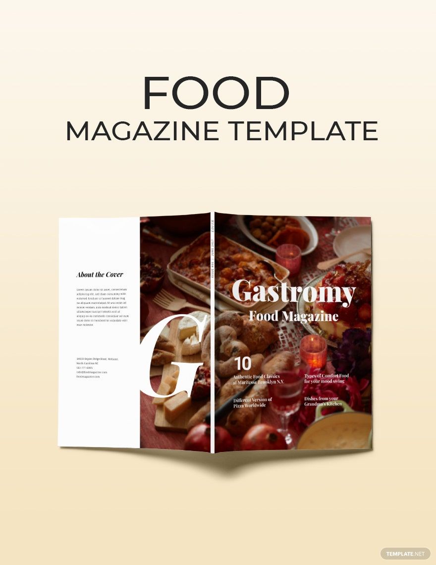 Cooking Magazine Template - InDesign, PSD | Template.net