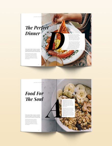 Food Magazine Template - InDesign | Template.net