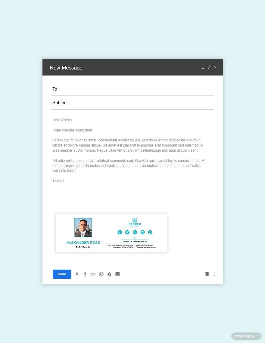 Free Travel Agency Email Signature Template Download In HTML5 Template