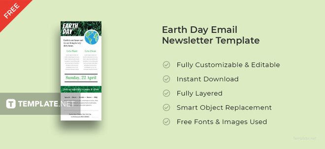 Free Earth Day Email Newsletter Template | Free Templates