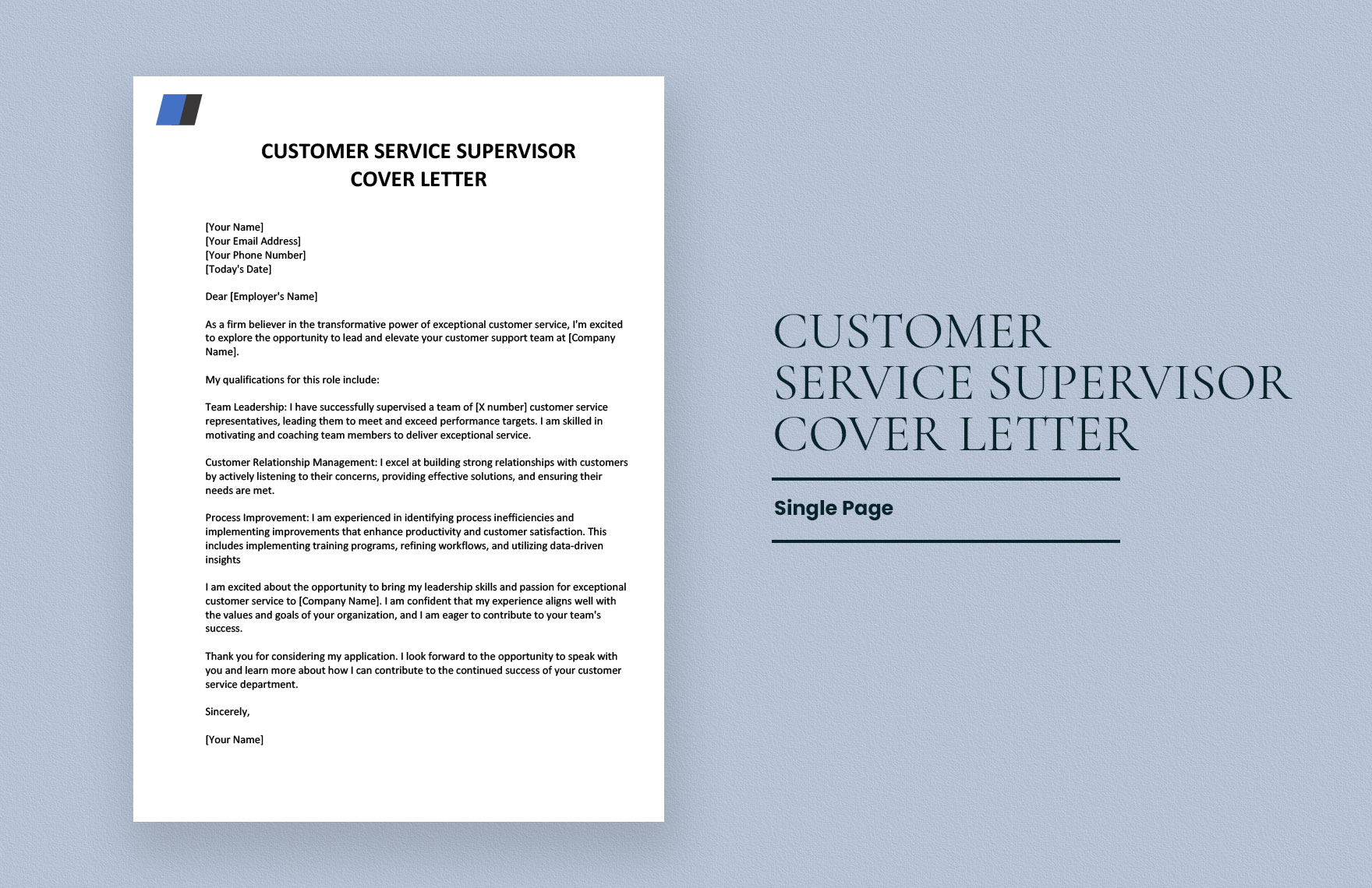 Customer Service Supervisor Cover Letter In Word Google Docs