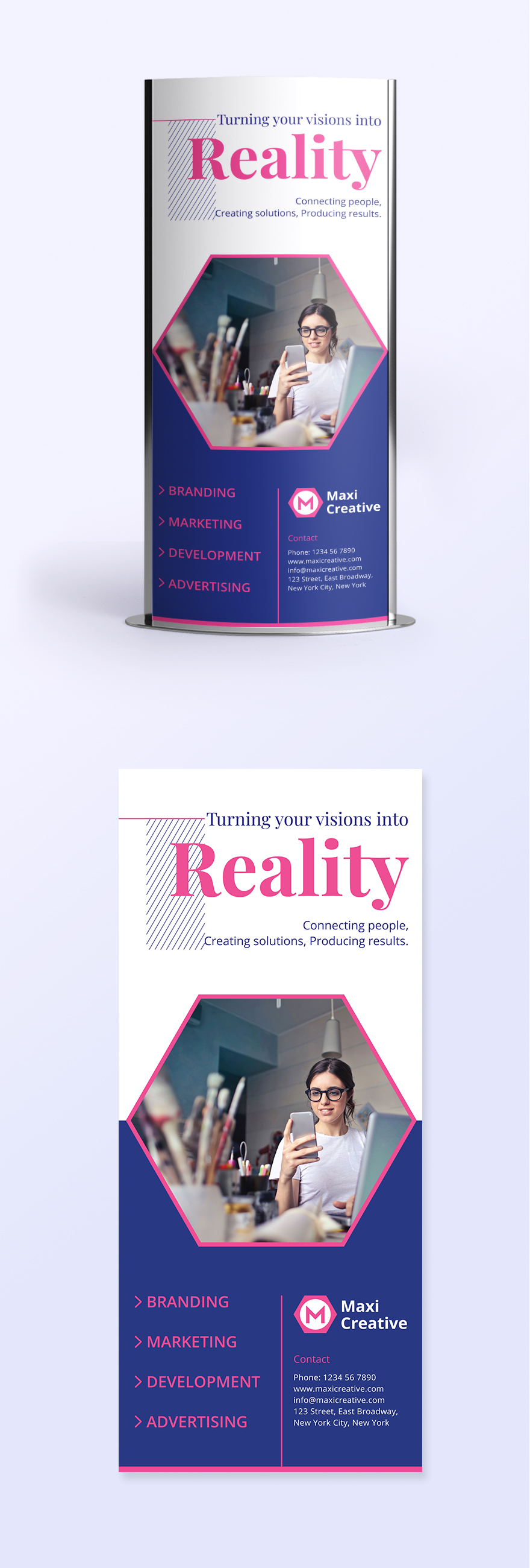 Recruitment Firm Roll Up Banner Template - Illustrator, InDesign, Apple ...