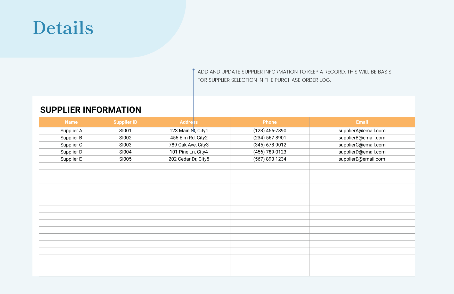 Standard Purchase Order Template - Download in Excel, Google Sheets ...