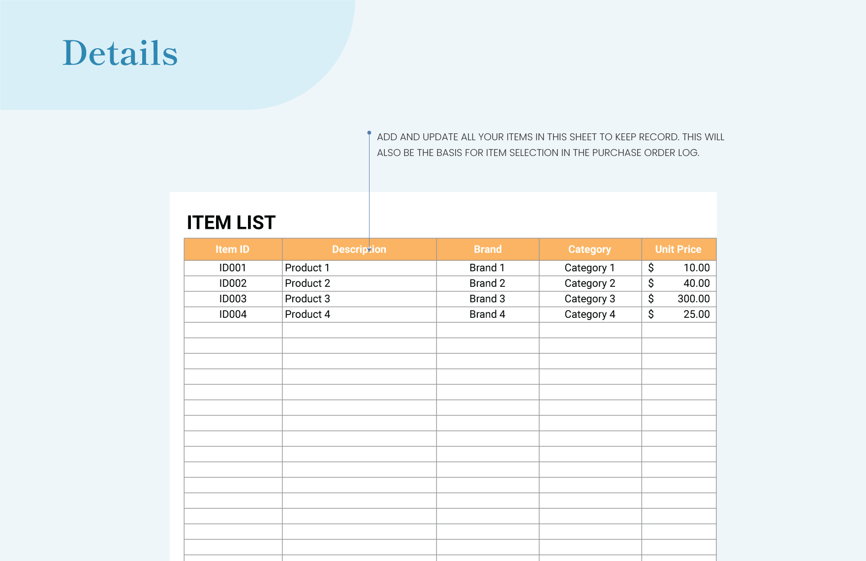 Standard Purchase Order Template - Download in Excel, Google Sheets ...