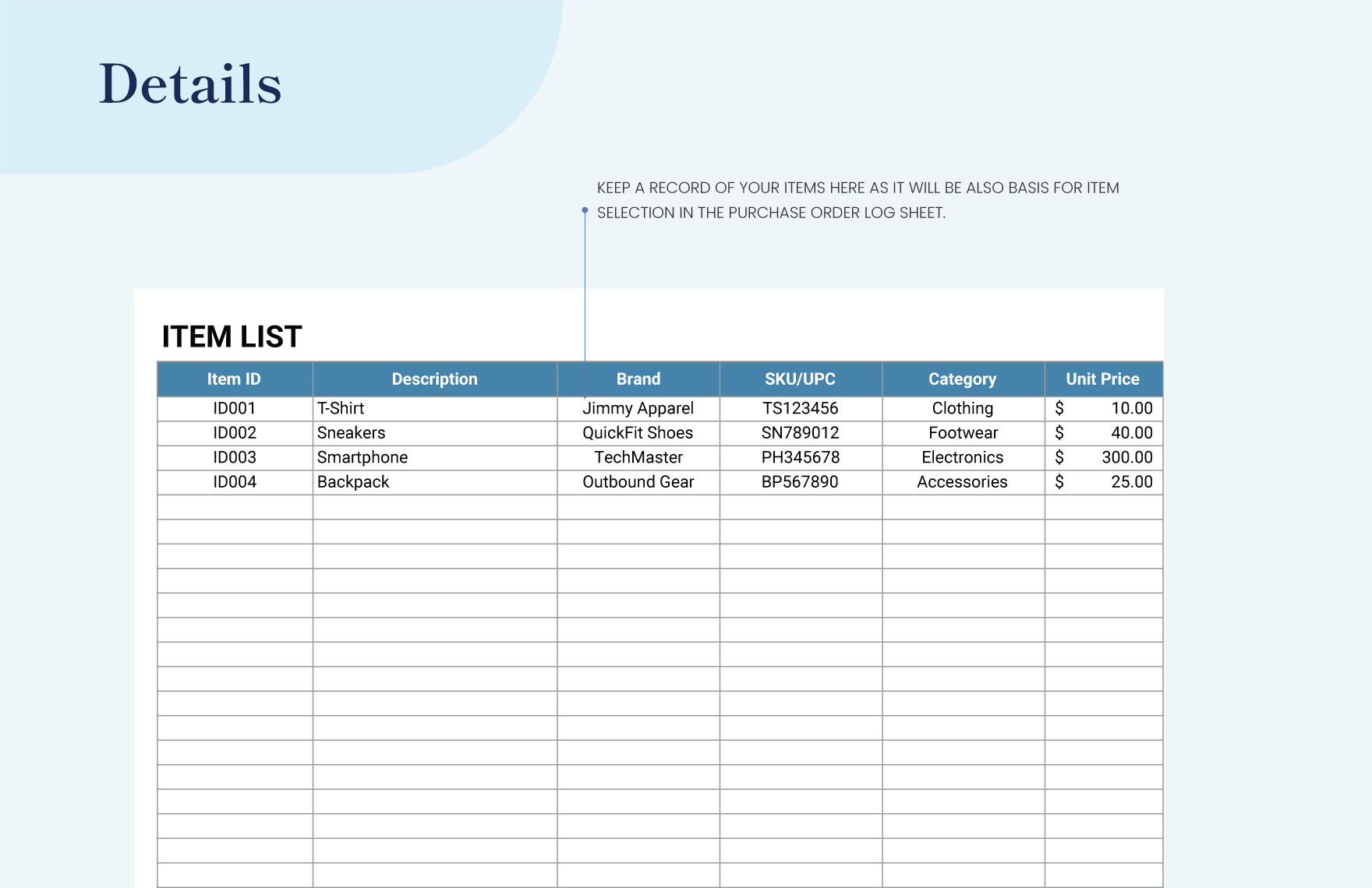 Retail Purchase Order Template - Download in Excel, Google Sheets ...