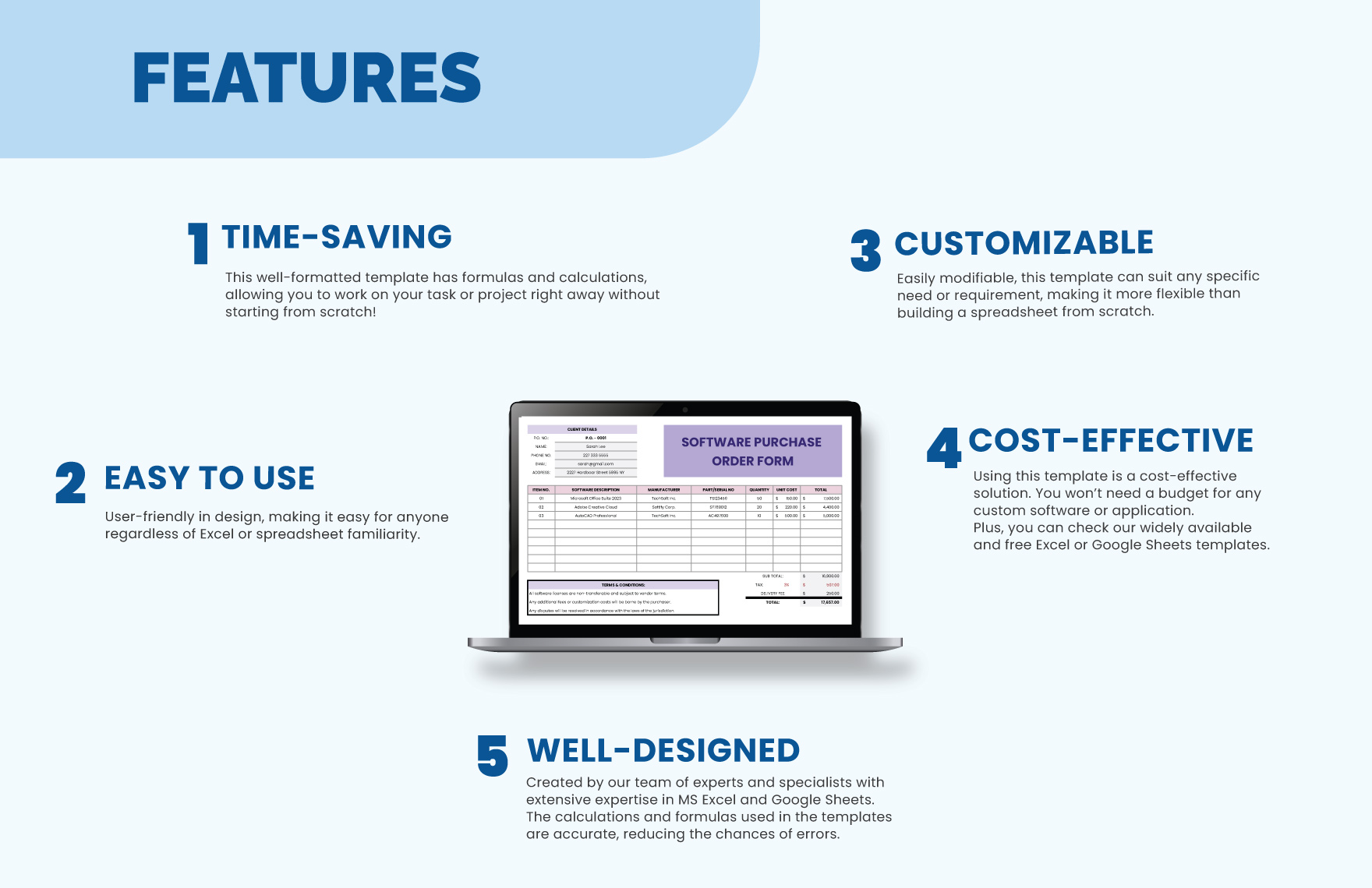 Software Purchase Order Form Template - Download in Excel, Google ...