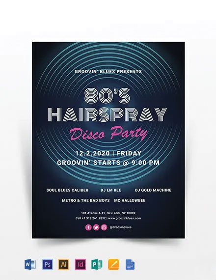 Free Disco Dance Party Flyer Template - Download in Word, Google Docs ...