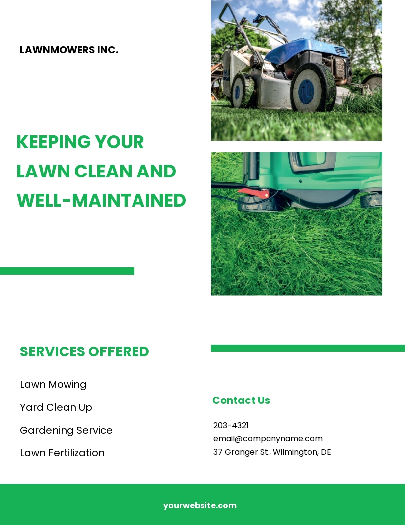 Mowing Flyer Template Mowing Flyer Template