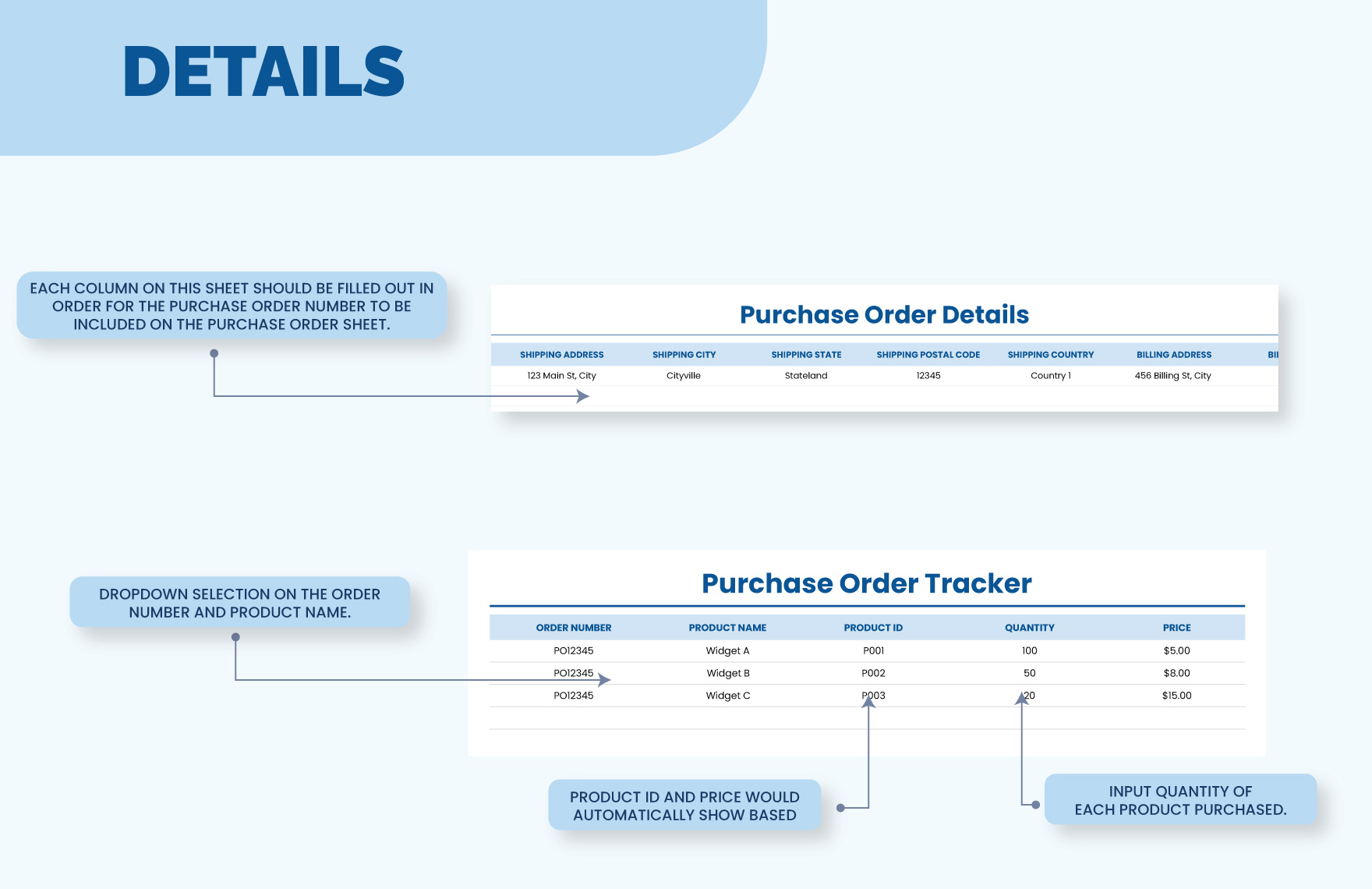 Advanced Purchase Order Form Template - Download in Excel, Google ...