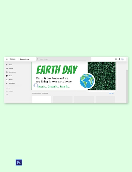 Free Earth Day Google Plus Cover Template