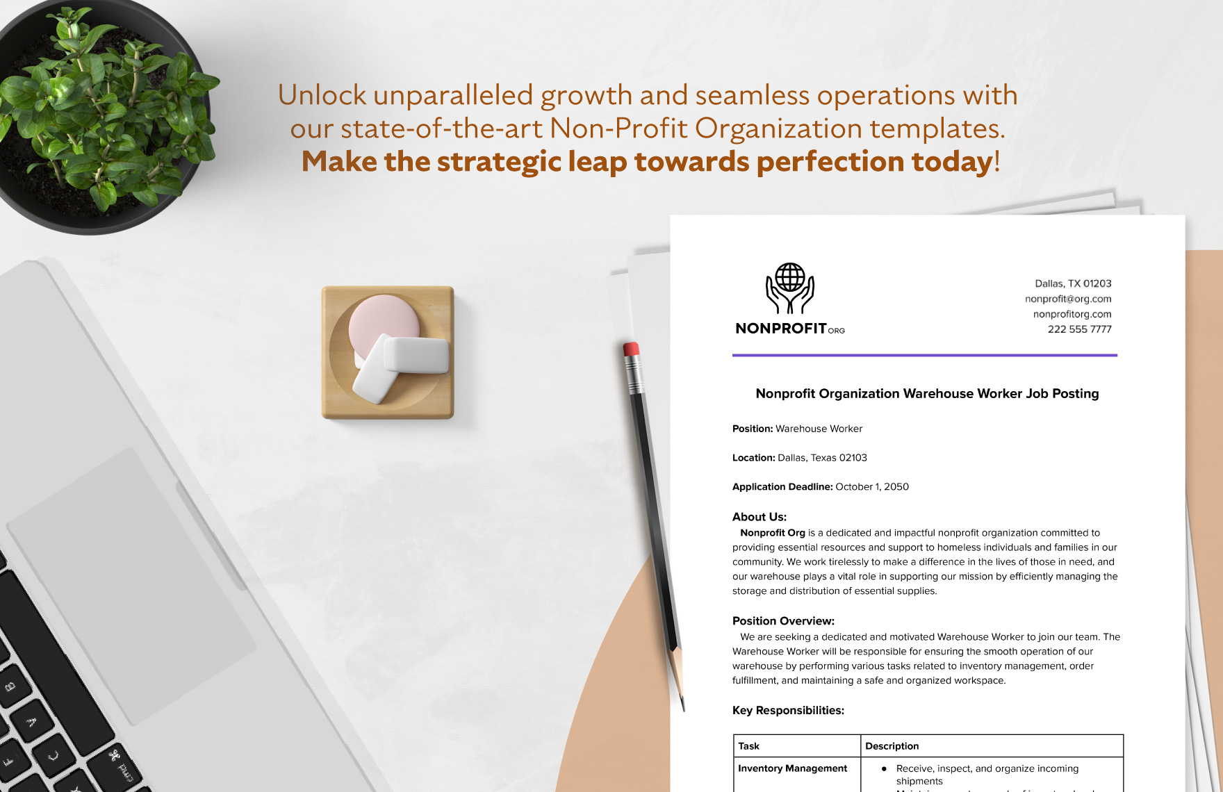 Nonprofit Organization Maintenance Technician Job Posting Template - Download in Word, Google ...