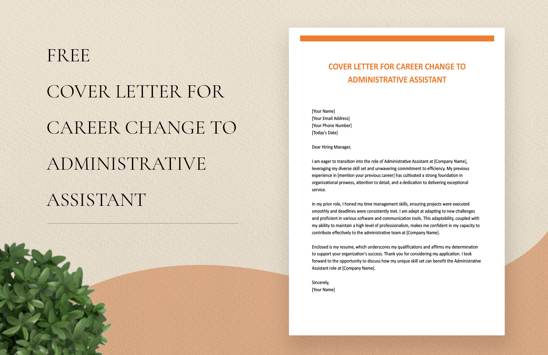 Free Cover Letter For Career Change To Administrative Assistant 