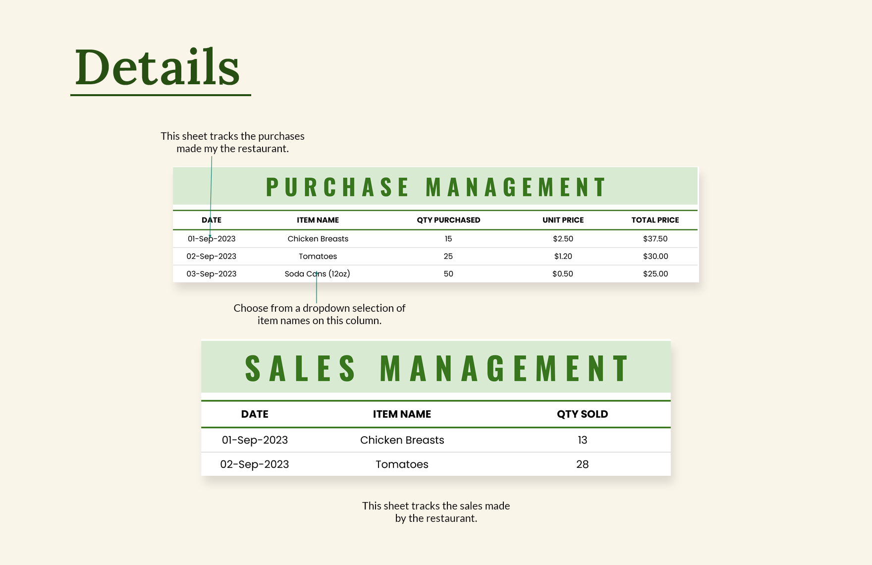 Restaurant Inventory Template - Download in Excel, Google Sheets ...