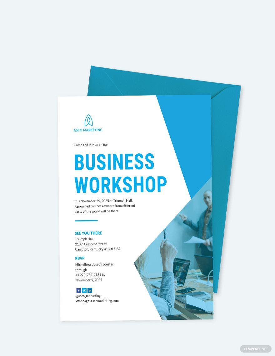 Business Invitation Card Template In Illustrator Word PSD Publisher